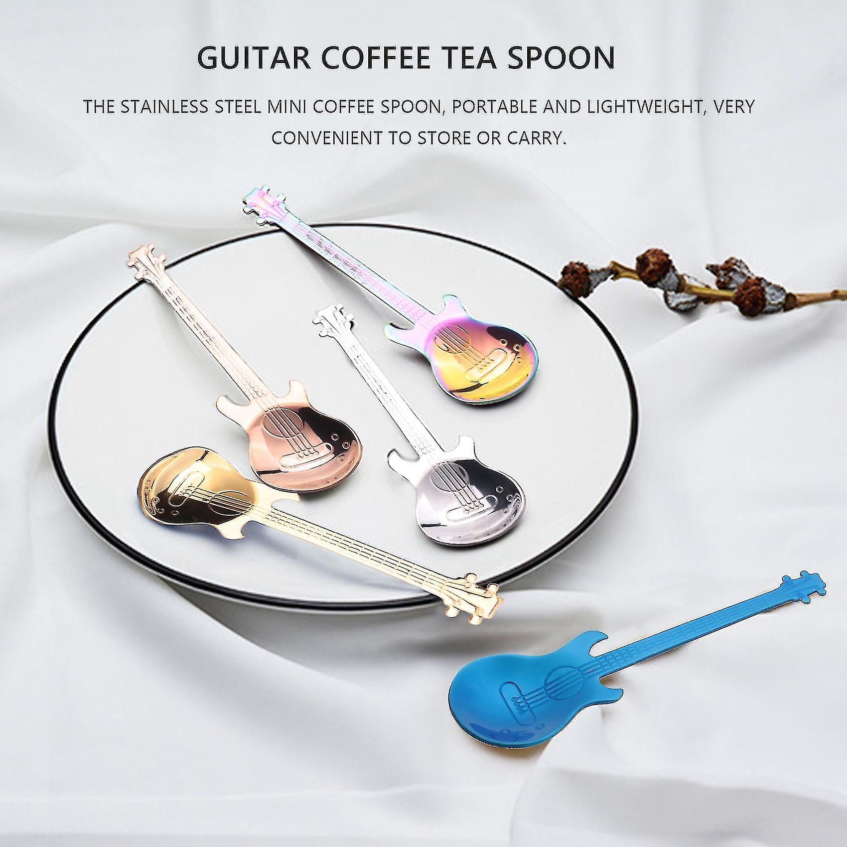 Guitar Coffee Tea Spoon, Stainless Steel Music Note Spoons Tea Spoon ...