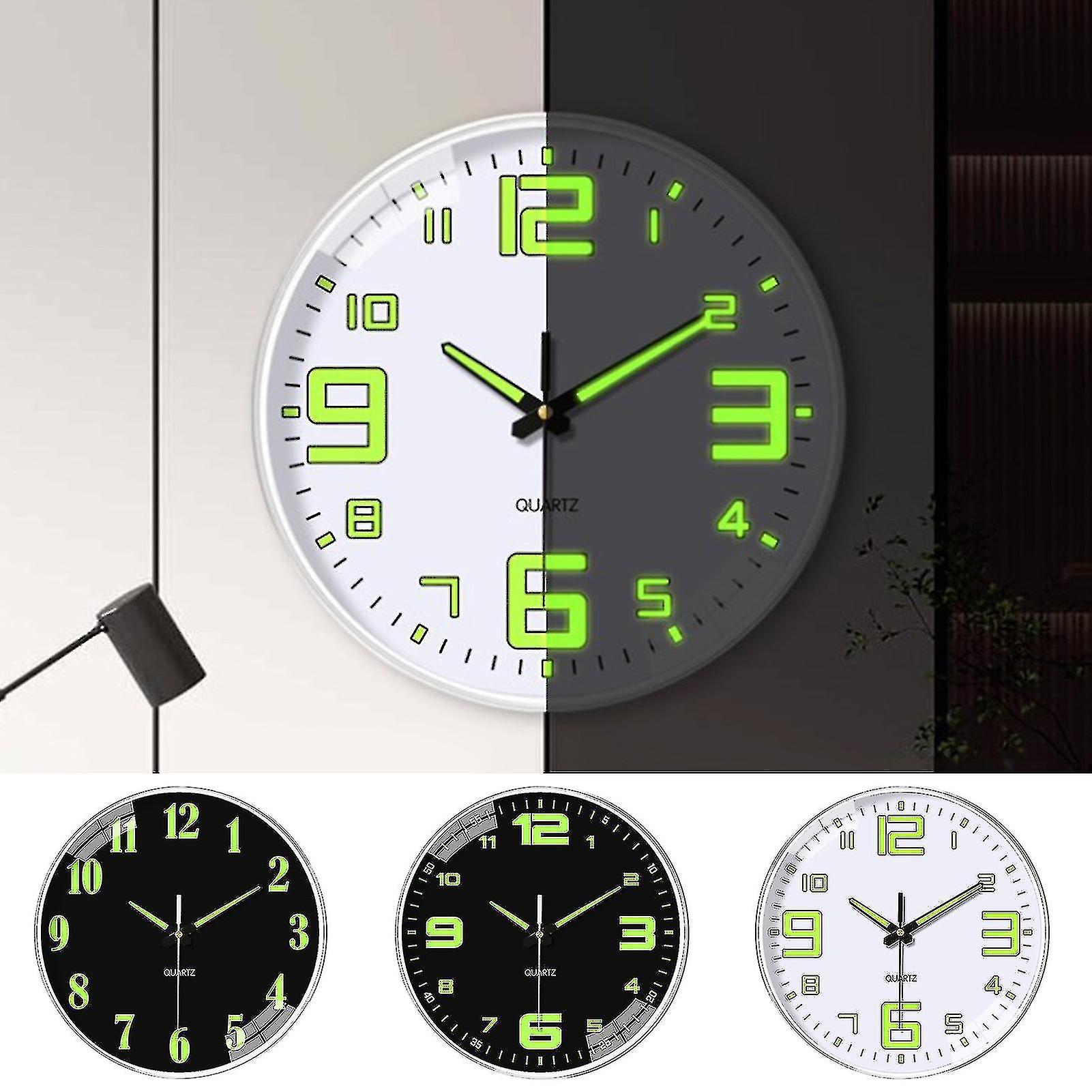 12 Inch Clock Glow In The Dial 30cm Hanging Digital Clock | Fruugo UK