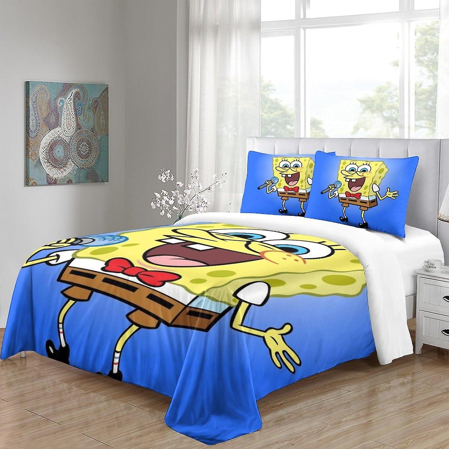 HOUKIG Spongebob Comforter Covers Duvet Cover 3D Print Anime Characters ...