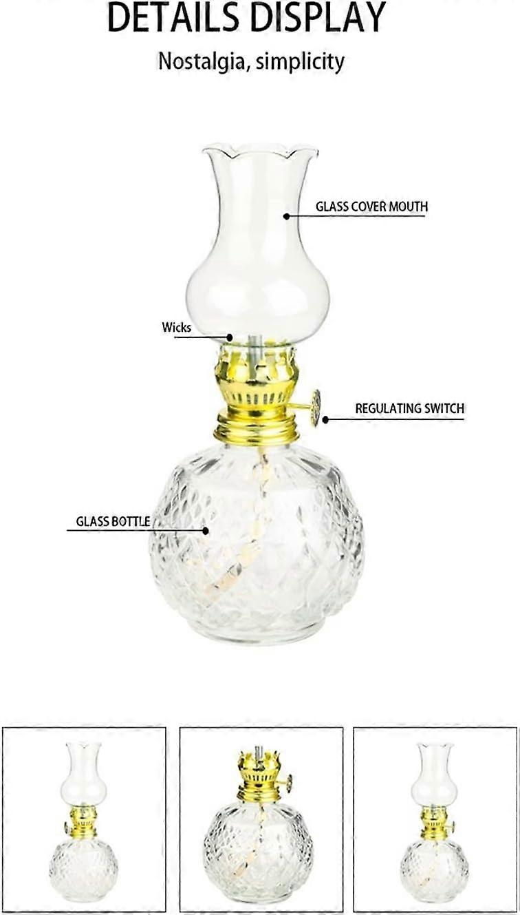 Paraffin lantern in oil pot - Classic indoor hurricane lamps (7 in ...