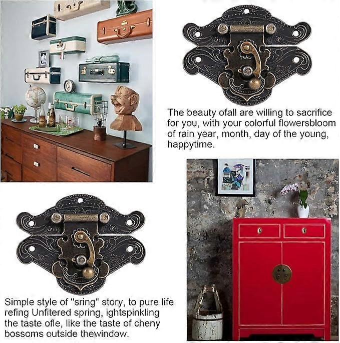 10 pcs Latches Vintage Antique Embossing Hasp Latch Lock Clasp with ...