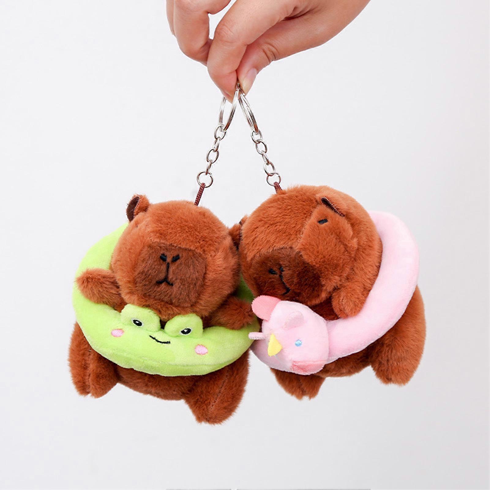 12CM Capybara Plush Toy Stuffed Animal Backpack Keychain Pendant ...