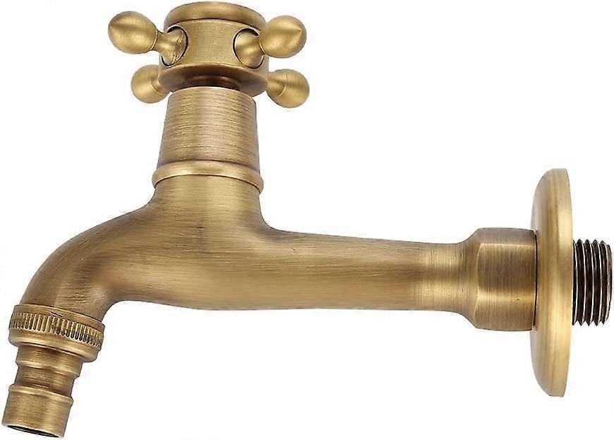 Garden Faucet Washing Machine Faucet Vintage Solid Brass Water Faucet ...