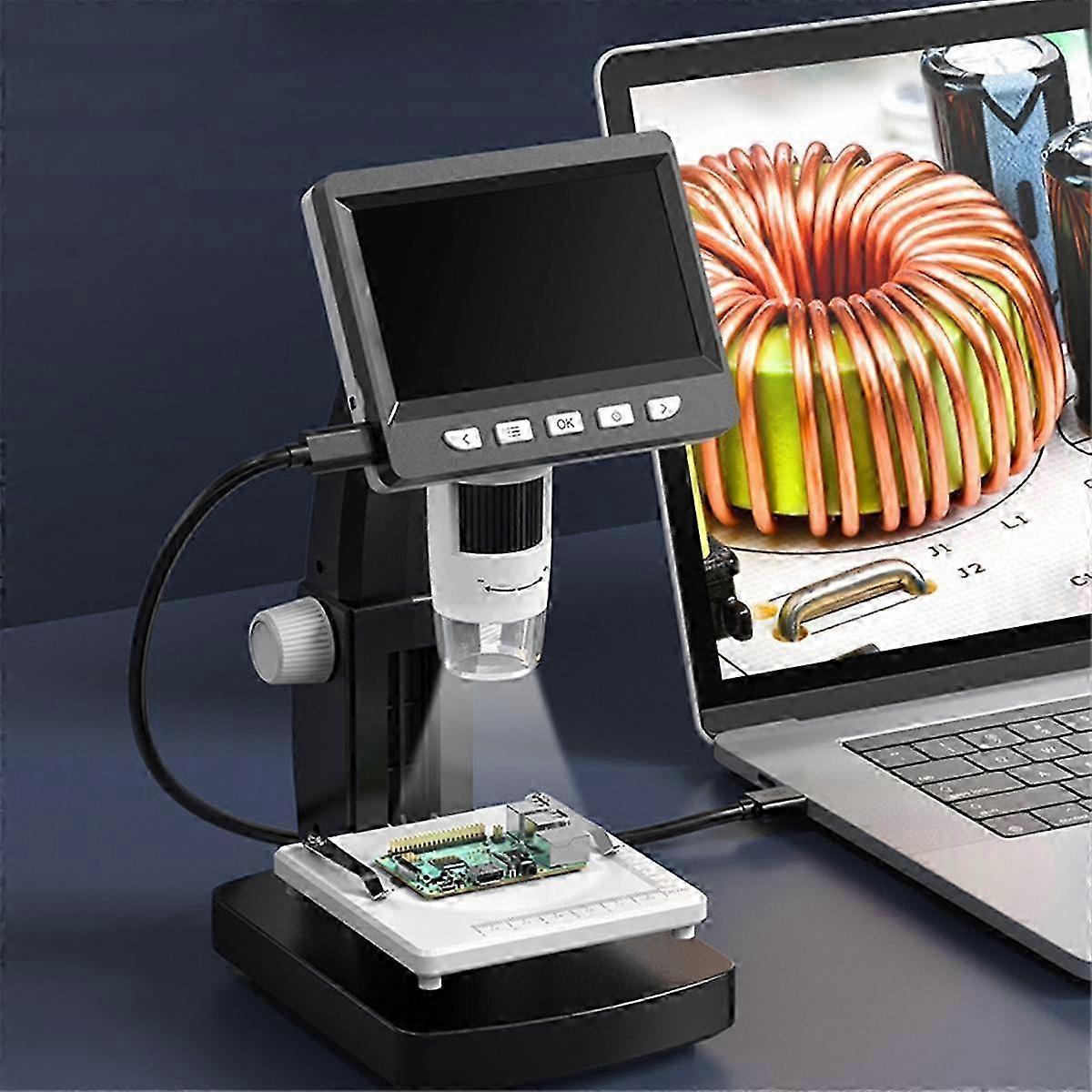 4.3inch Digital Microscope 1000X Magnification USB Coin Microscopio ...