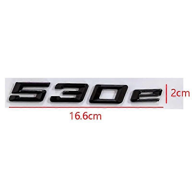 3D ABS Black Chrome Letters For Car BMW 530e G30 G31 Emblem Badge Logo ...