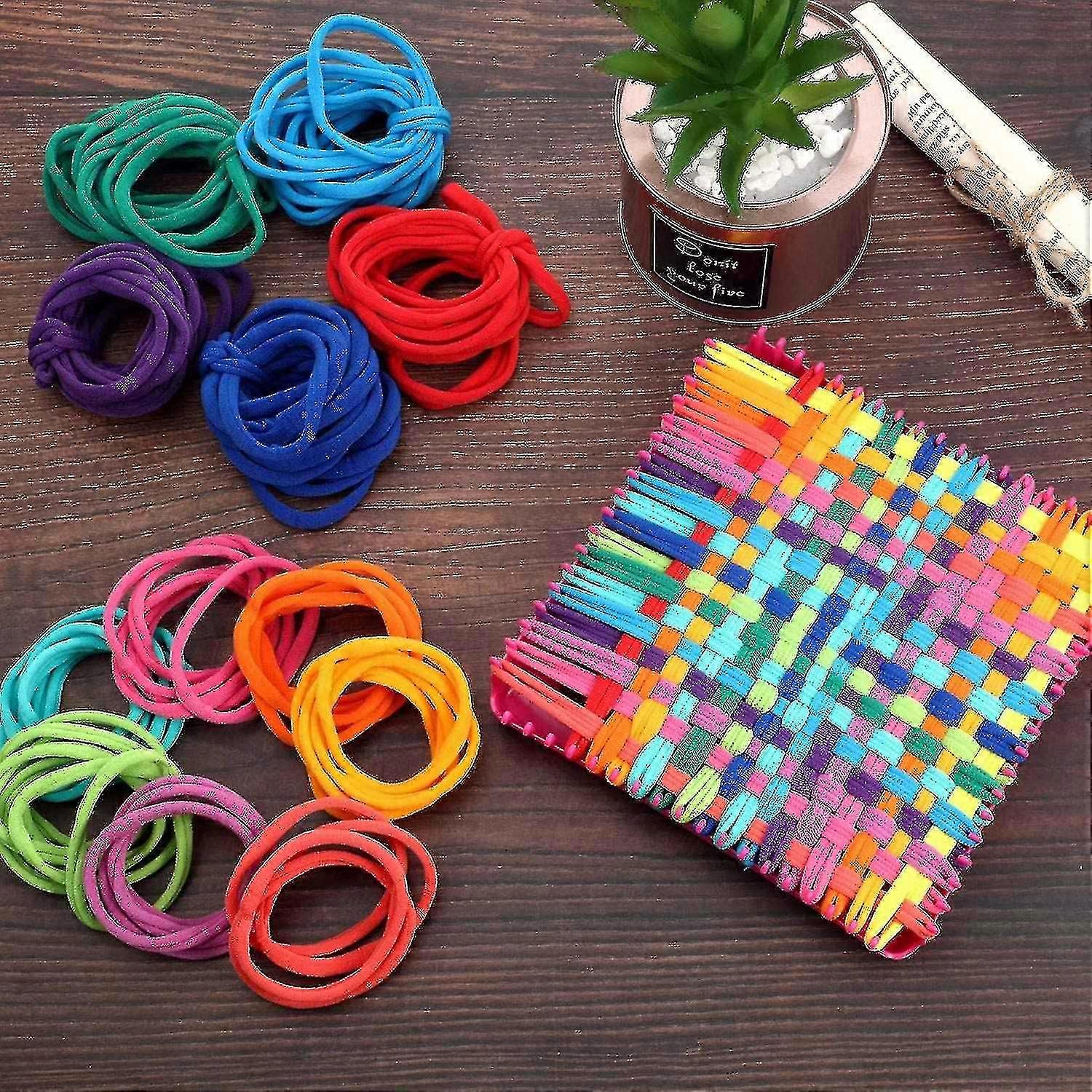 192 Pcs 7 Inches Potholder Loops Weaving Loom Loops Weaving Craft Loops With 12 Colors For ...