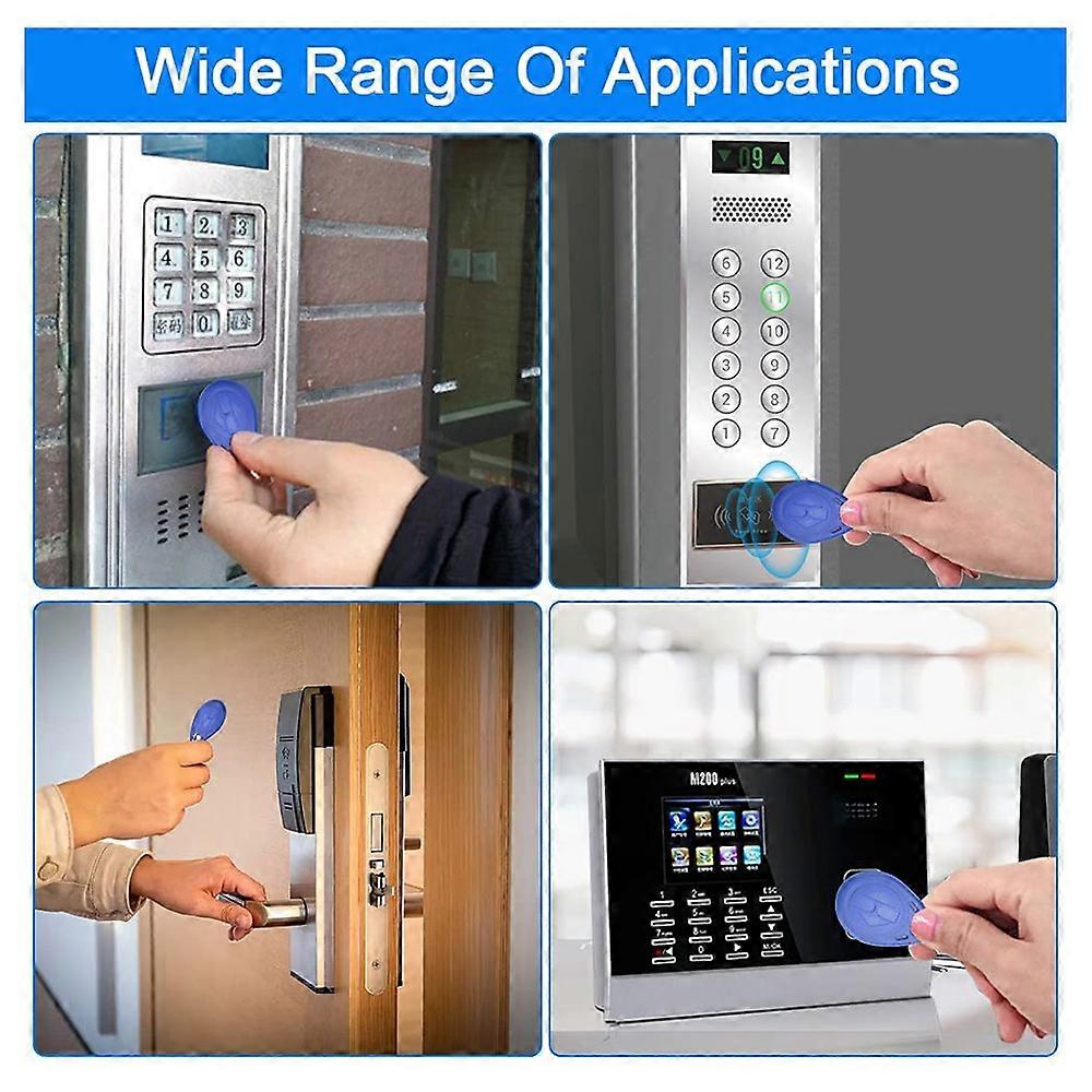 50 PCS Writable 125KHz RFID Key Proximity ID Card Token Tag Rewritable ...