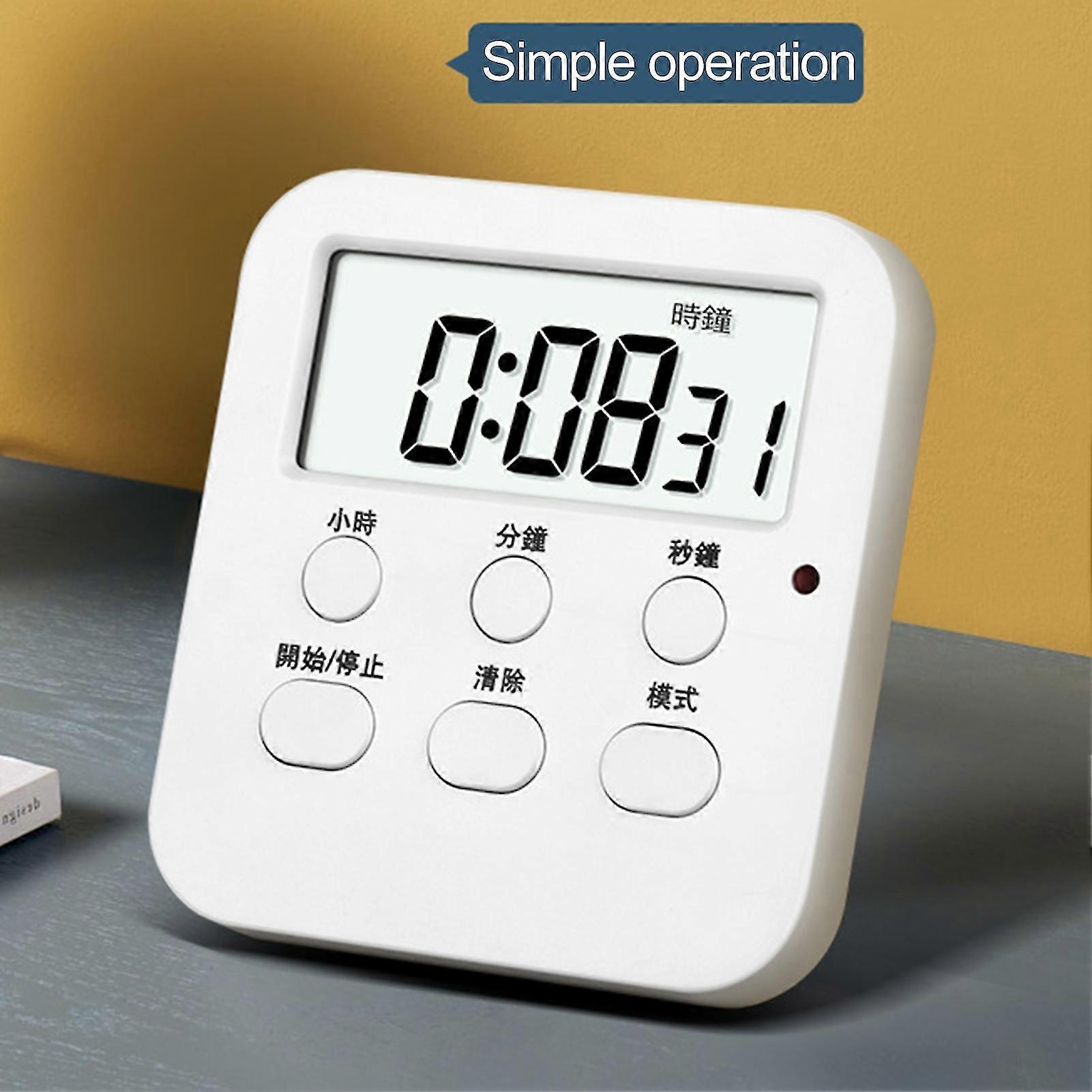 Countdown Timer Large Screen Display Magnets Adjustable Silence Simple ...