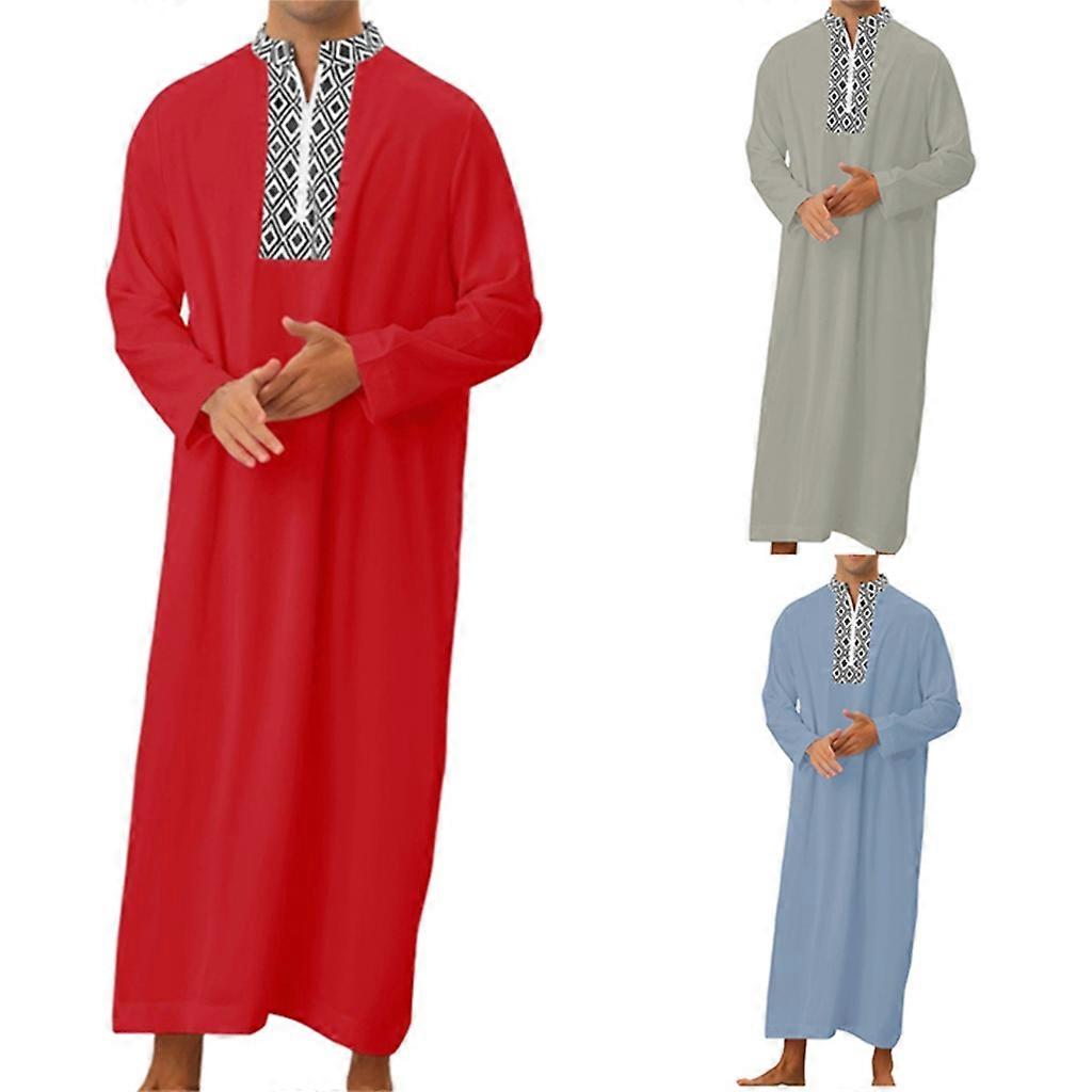 Saudi Arabic Thobe Muslim Zipper Kaftan Robes Middle East Jubba Thobe ...