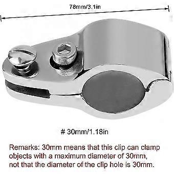2 Pieces 316 Stainless Steel Marine Pipe Clamps Boat Top Hinge Claw ...