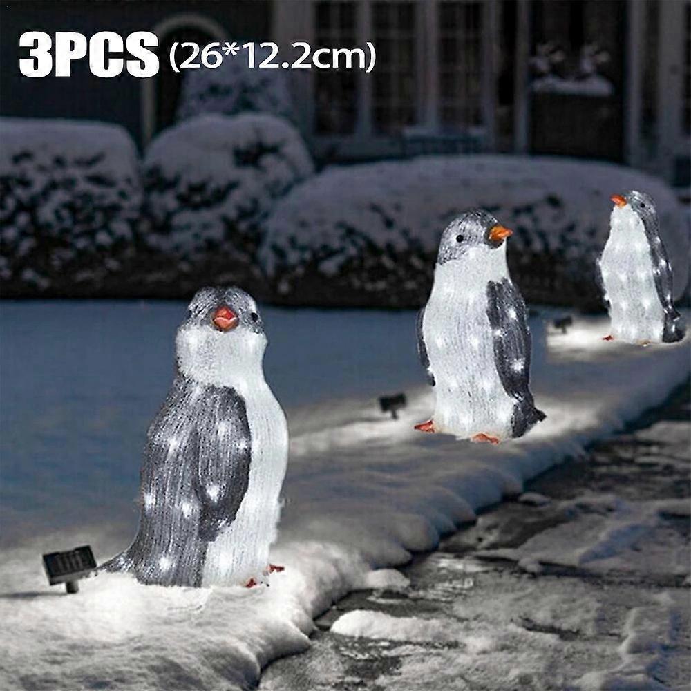 Penguin Acrylic/Metal LED Light Up Decoration Indoor/ Outdoor | Fruugo UK