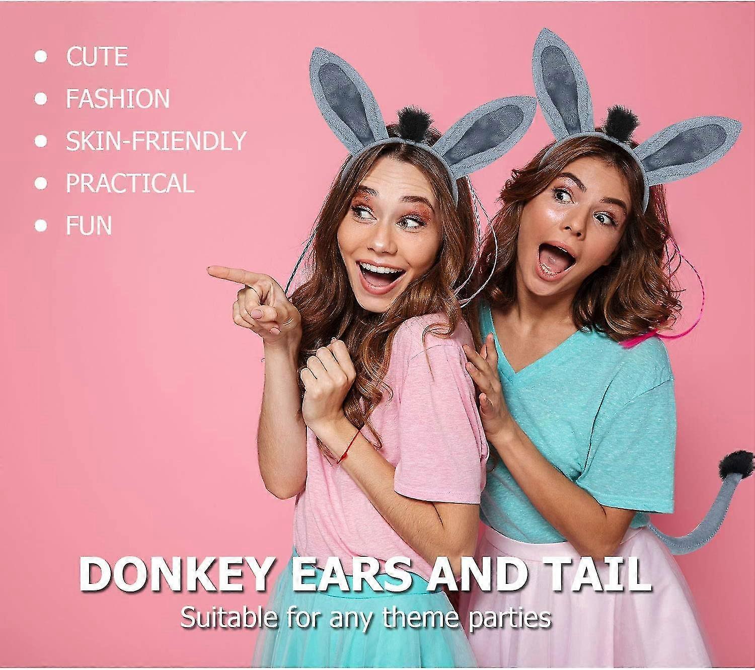 Animal Costume Set Ears Headband Tail Animal Disguise Set Fancy Dress ...