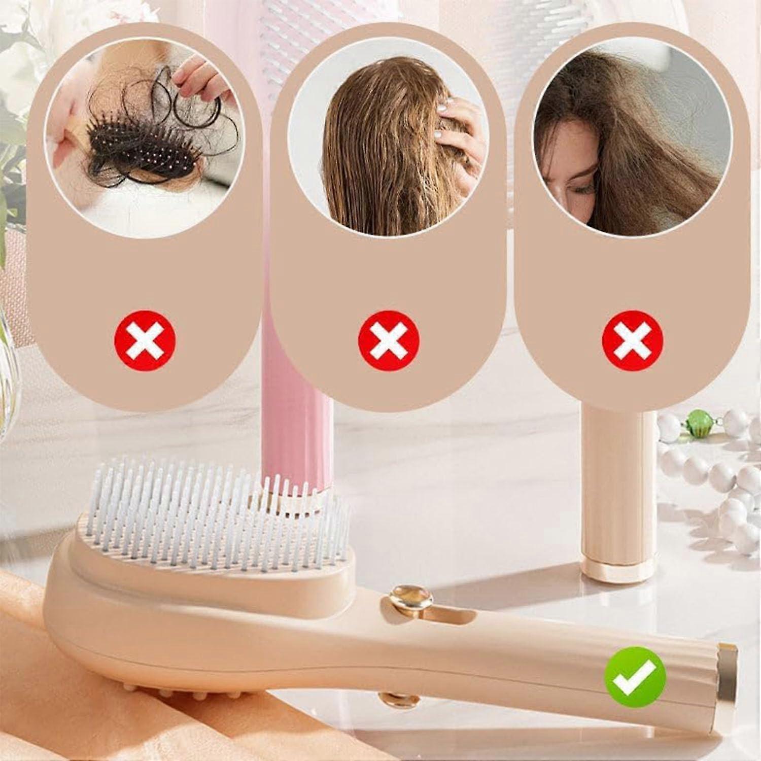 Scalp Massage comb with retractable hairs, telescopic one-click ...