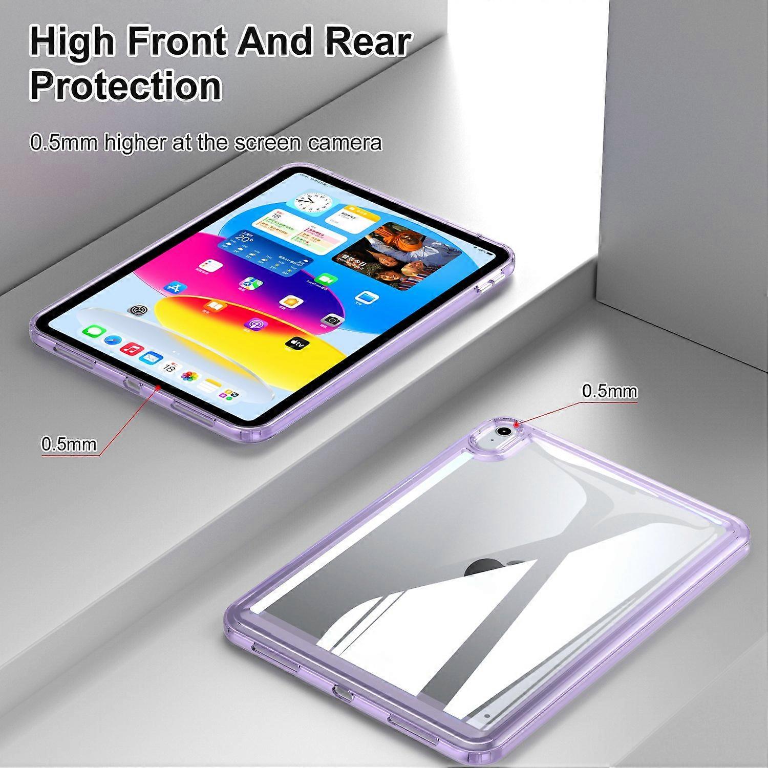 For iPad 10.9 (2022) Acrylic+TPU Tablet Cover Shockproof Transparent ...