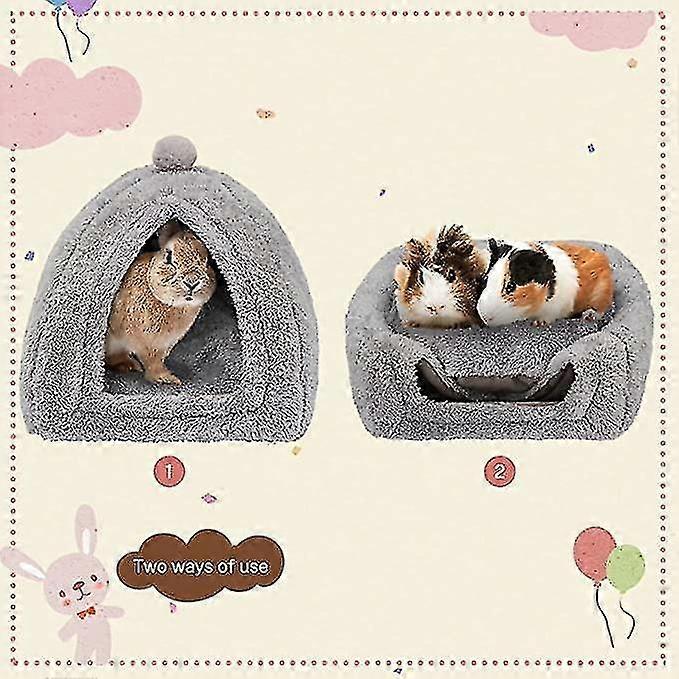 Ghyt Large Rabbit Cave Bed Bunny Warm Tent House Small Animal Triangle ...