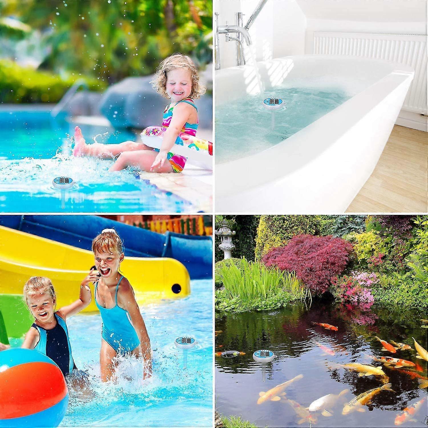 Floating Solar Digital Swimming Pool Thermometer, Electronic Swimming ...