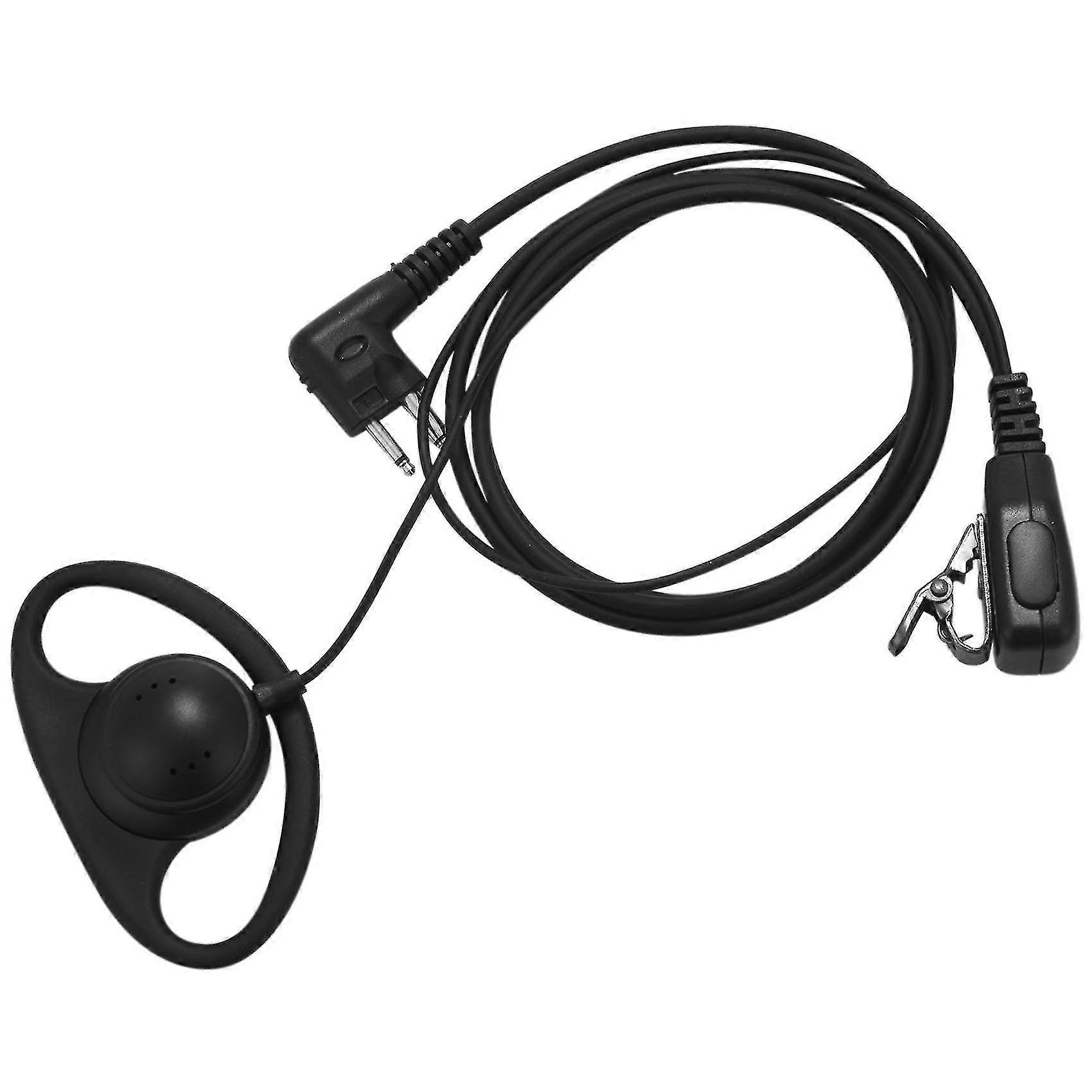(4 Pack) 2pin Advanced D Shape Clip-ear Ptt Headset Earpiece Mic For 2 ...