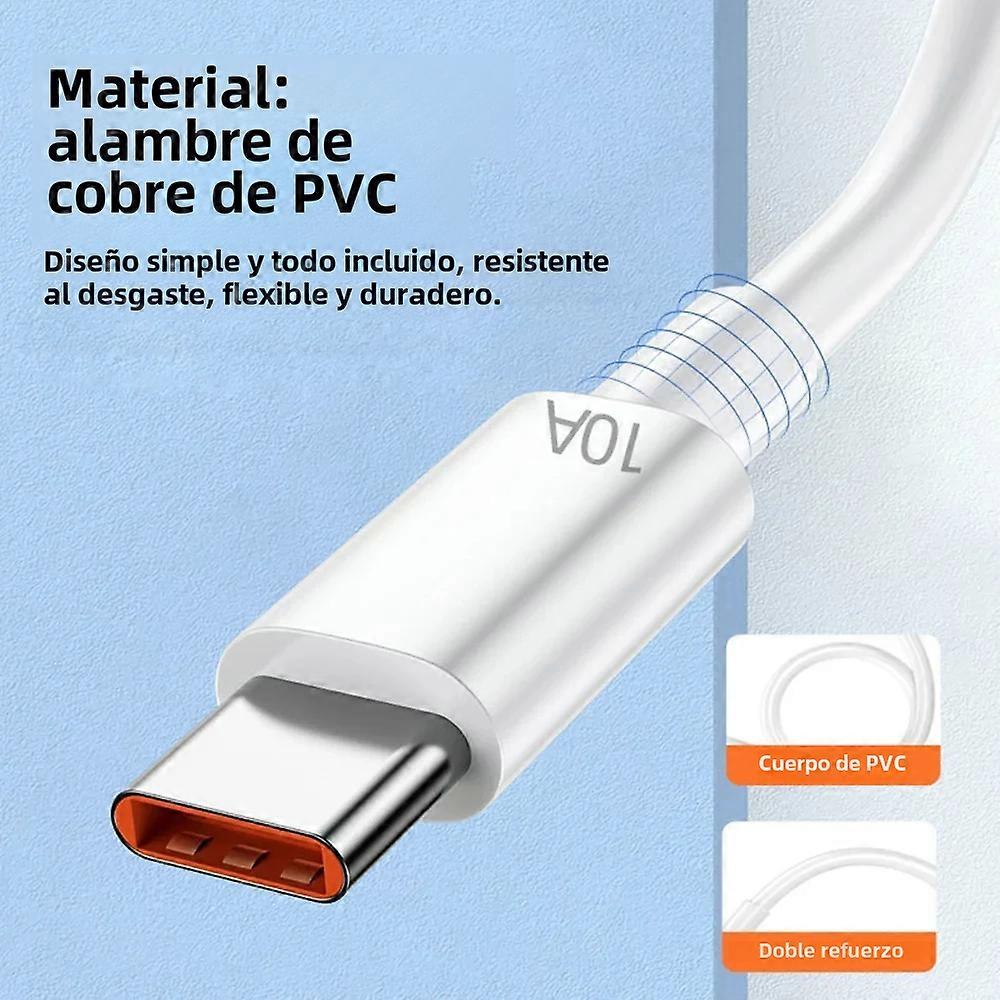 NNBILI 10A 120W Fast Charging USB Type C Cable for Huawei Xiaomi Redmi ...