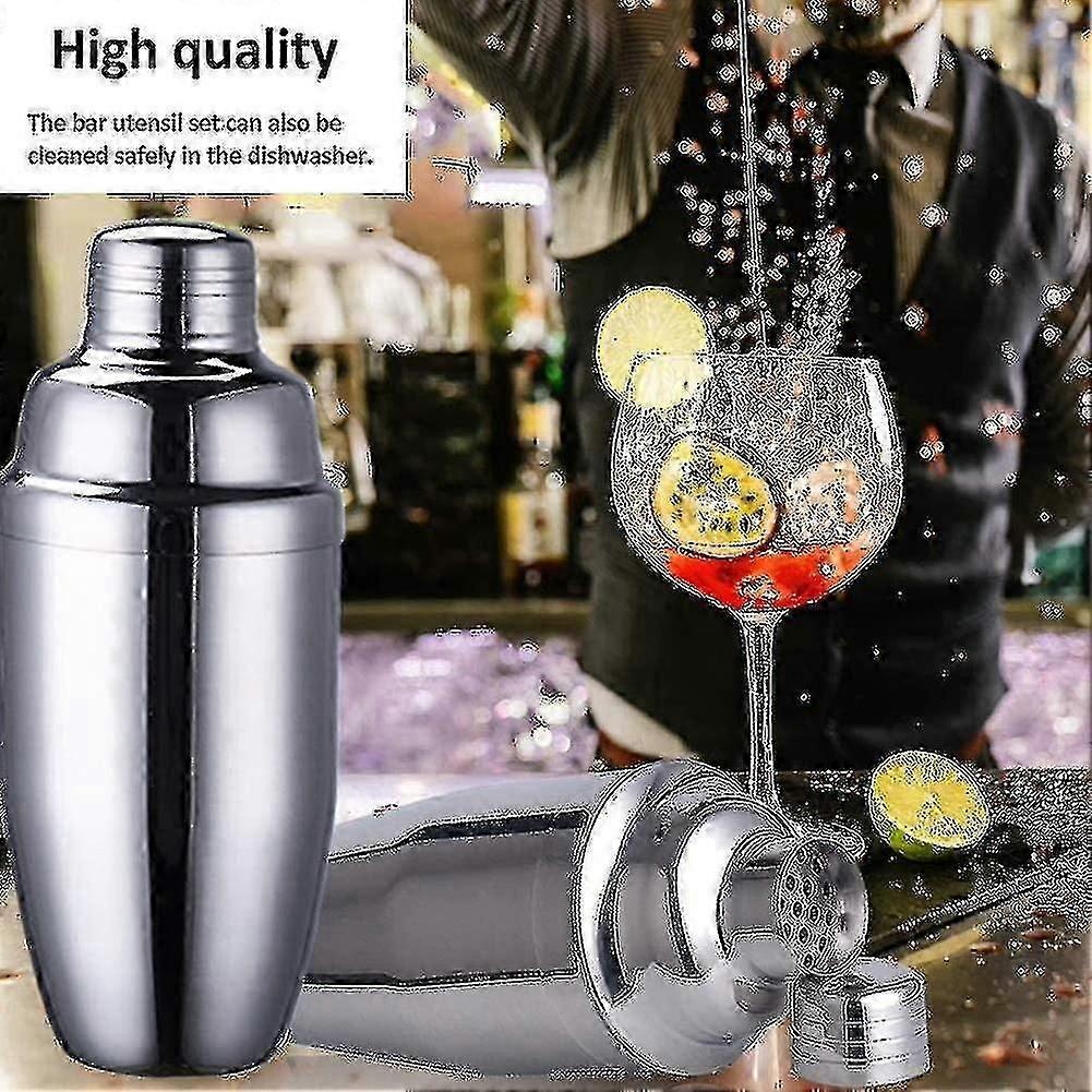 750ml Bartender Cocktail Shaker Set With Accessories Professional ...