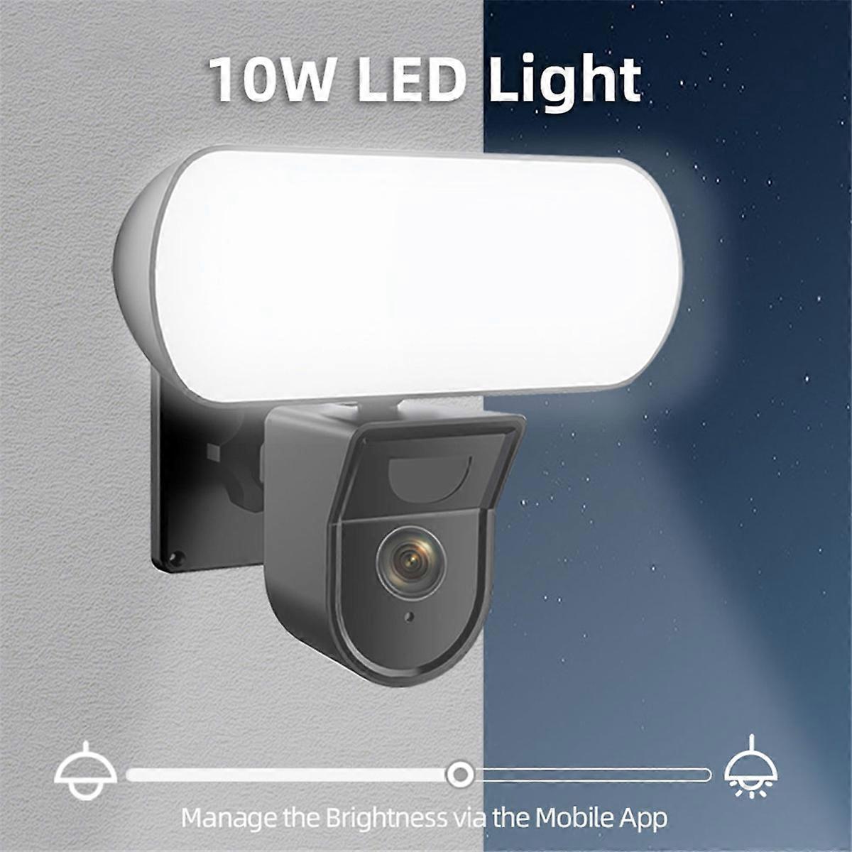 Tuya 3MP Floodlight Camera WiFi Garden Wall Lamp Outdoor Waterproof ...