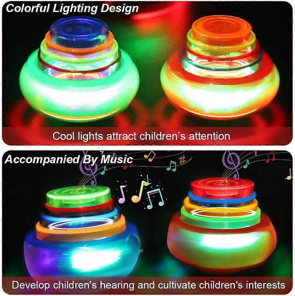 Light Up Spinning Toy,4 Pcs Light Up Spinning Tops, Gyroscope Toy ...
