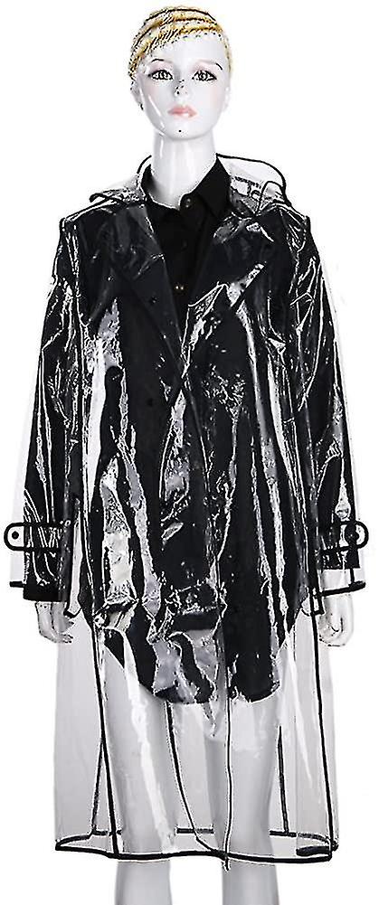 Women Raincoat Waterproof Hooded Eva Raincoat Women Transparent Rain ...