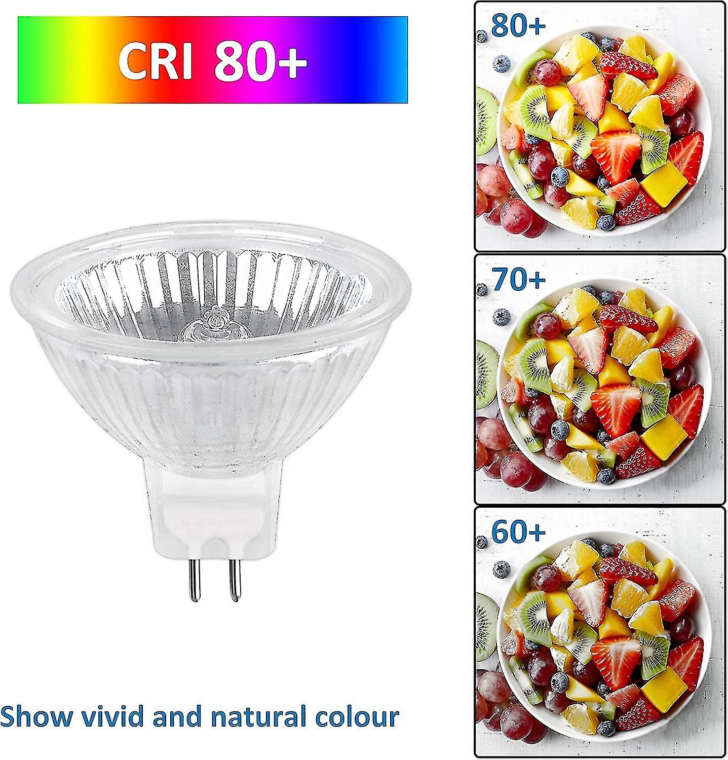 Halogen Bulb Gu5.3 50w 12v, 800lm Warm White 2700k Dimmable, Halogen ...