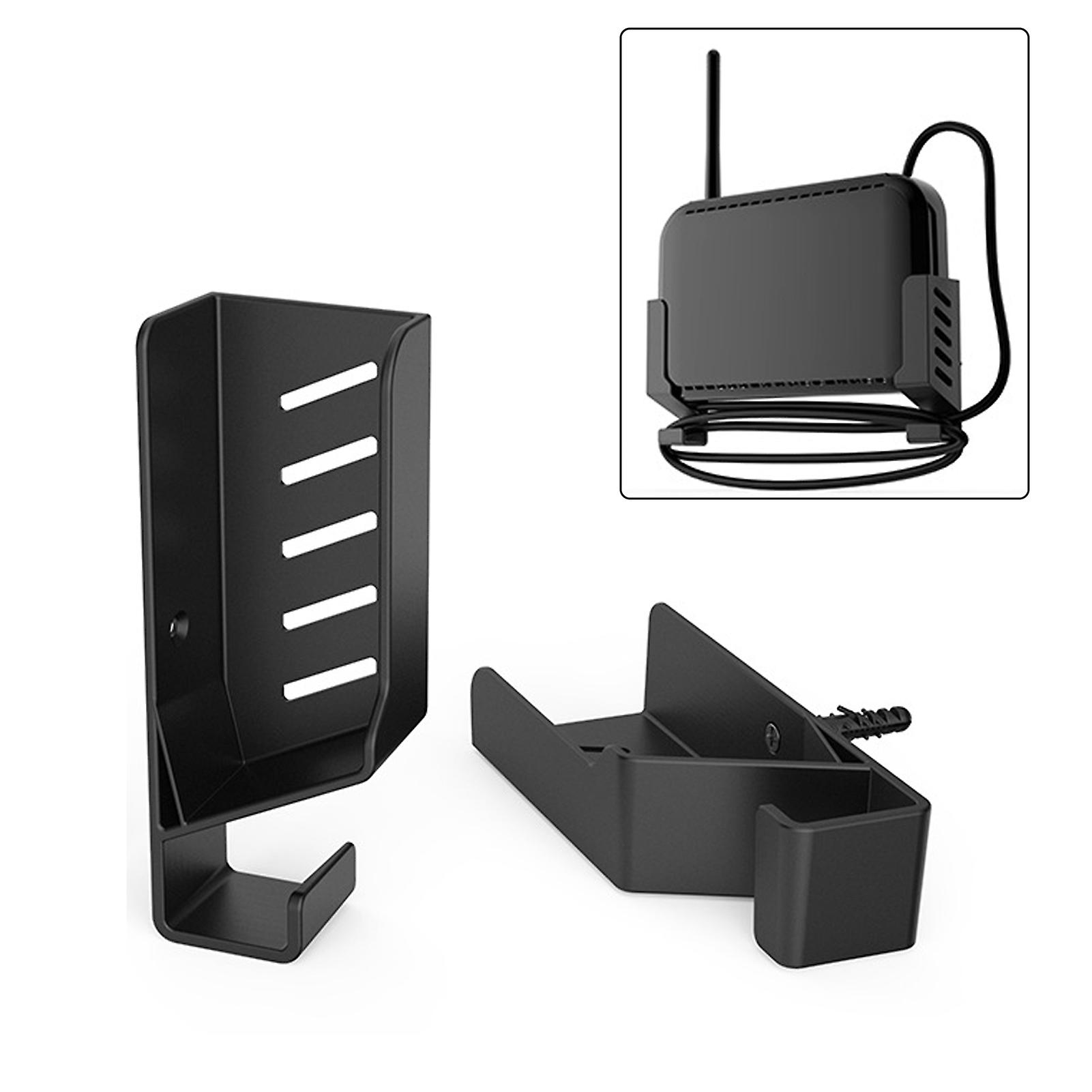1 Pair Wall Mount Wi-Fi Router Holder Invisible Plastic Bracket Mounted ...