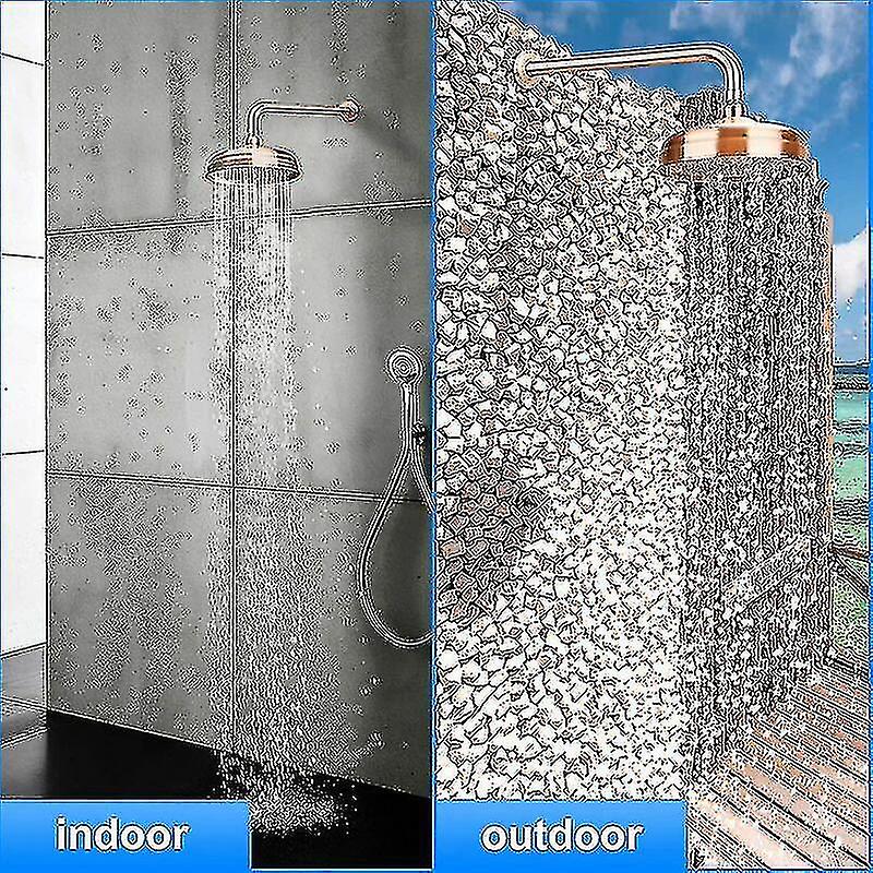 Copper Shower Head, 20cm (8 Inch) Diameter, High Pressure Fixed Shower ...