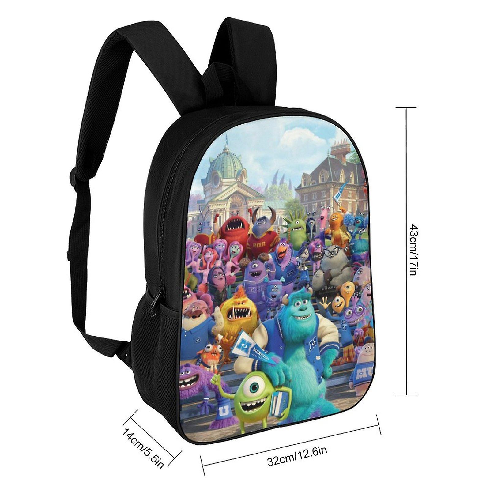 Monsters University Poster Backpack Casual Daypack School Bag Bookbag ...