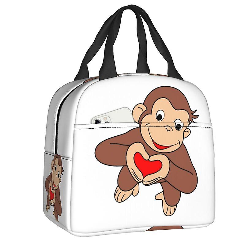 Curious George Insulated Lunch Bags For Outdoor Picnic Monkey Resuable ...