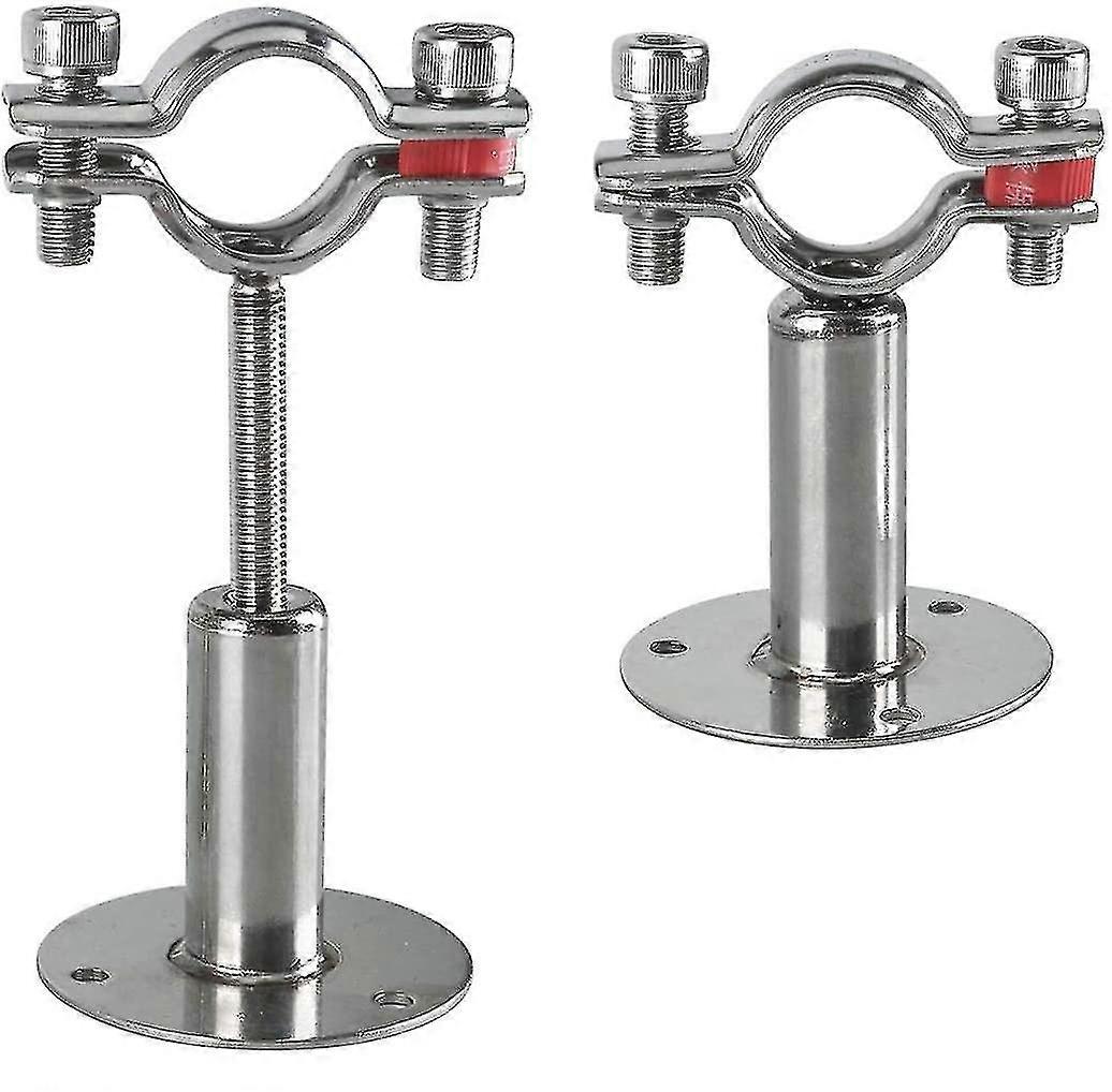 2set Screw32 Stainless Steel Adjustable Tube Holder With Screws Pipe ...