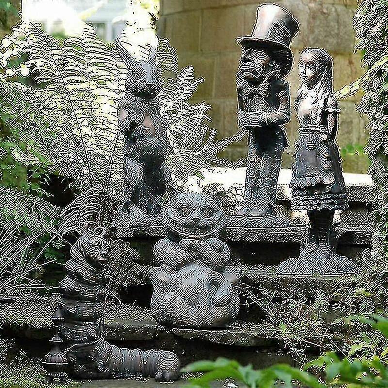 Wonderland Garden Sculpture Set Alice In Wonderland Statue Garden ...