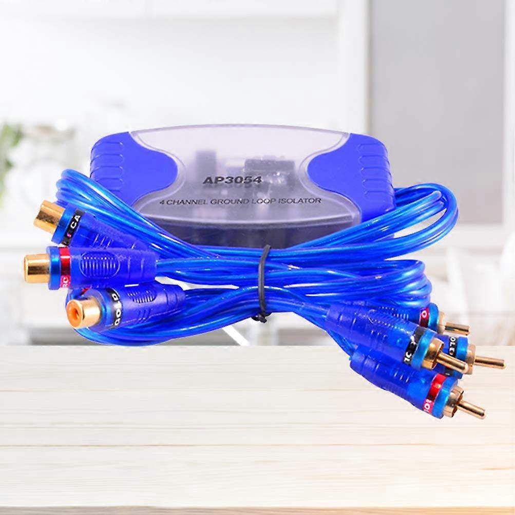4 Channel RCA Ground Loop Isolator Line Noise Filter Eliminator 50W ...