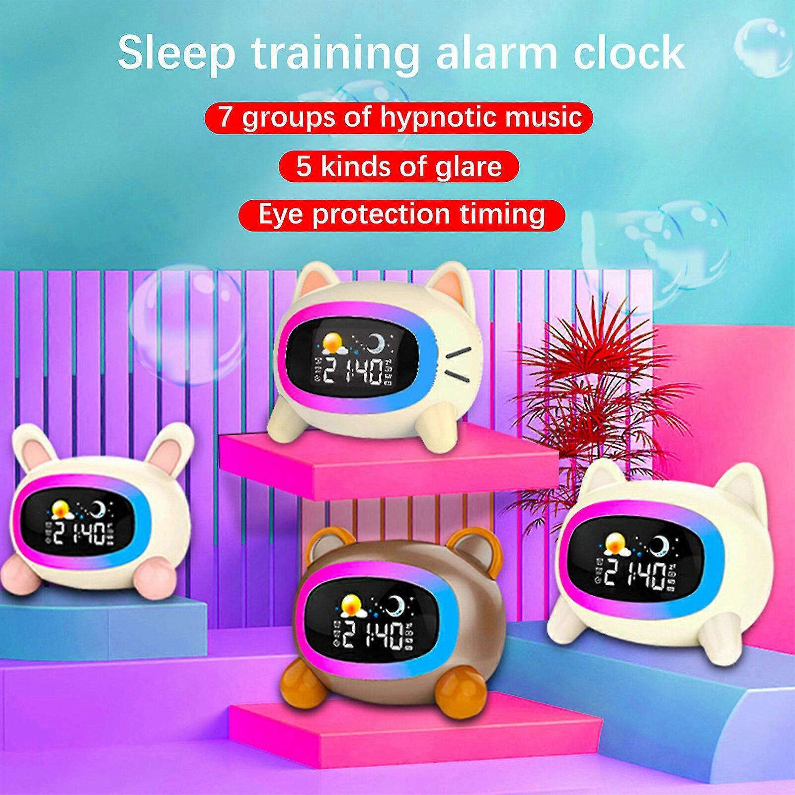 Toddler Sleep Trainer Alarm Clock With Sound Machine Night Light In ...