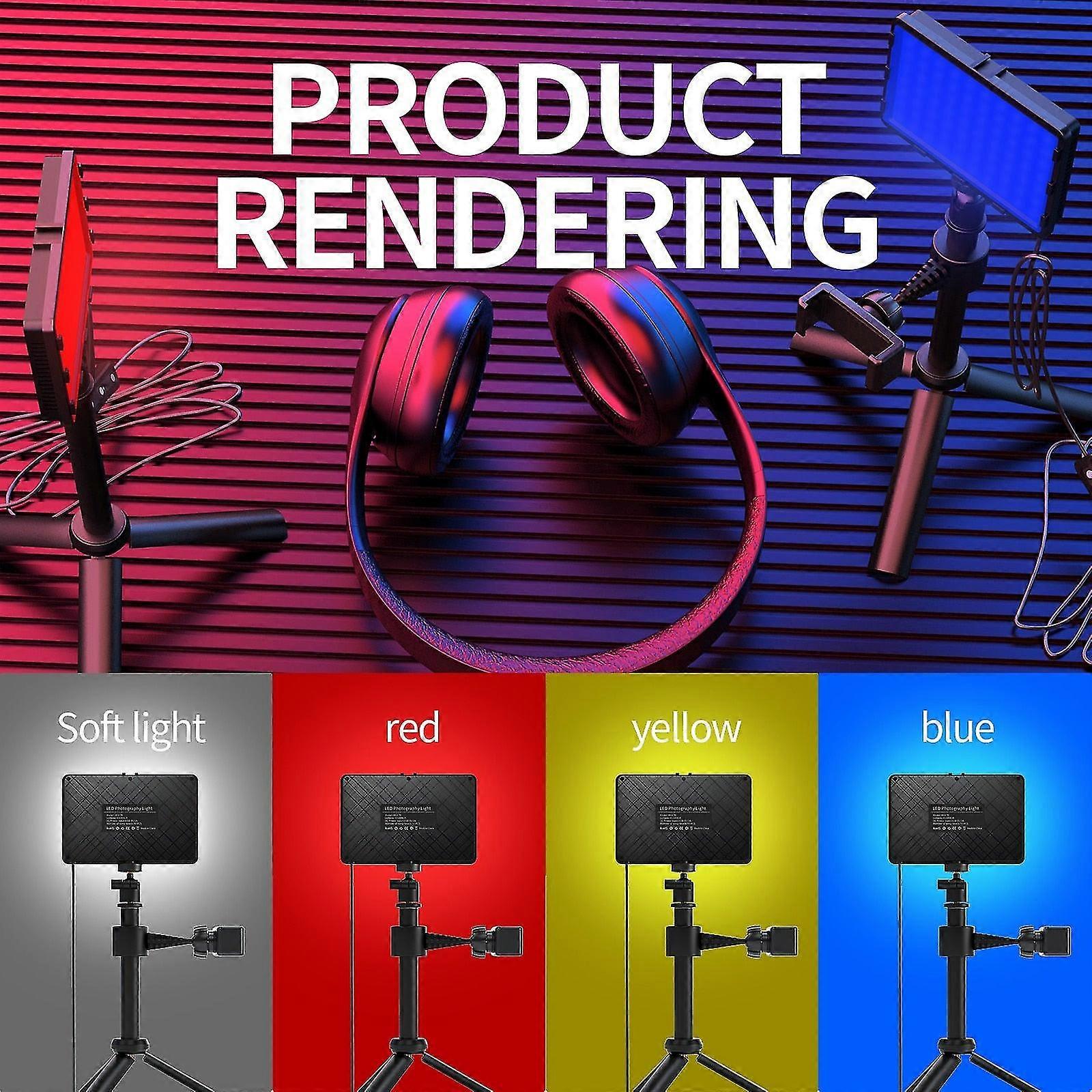 Led photo studio video light panel lighting photography lamp kit with ...