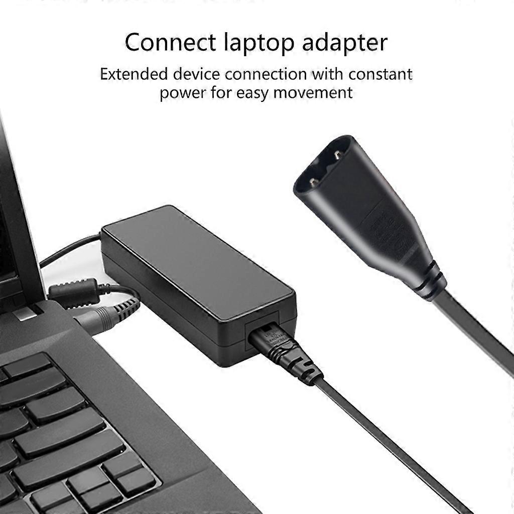 16.4ft IEC320 C7 to Figure 8 C8 Power Cable Male to Female Connector ...