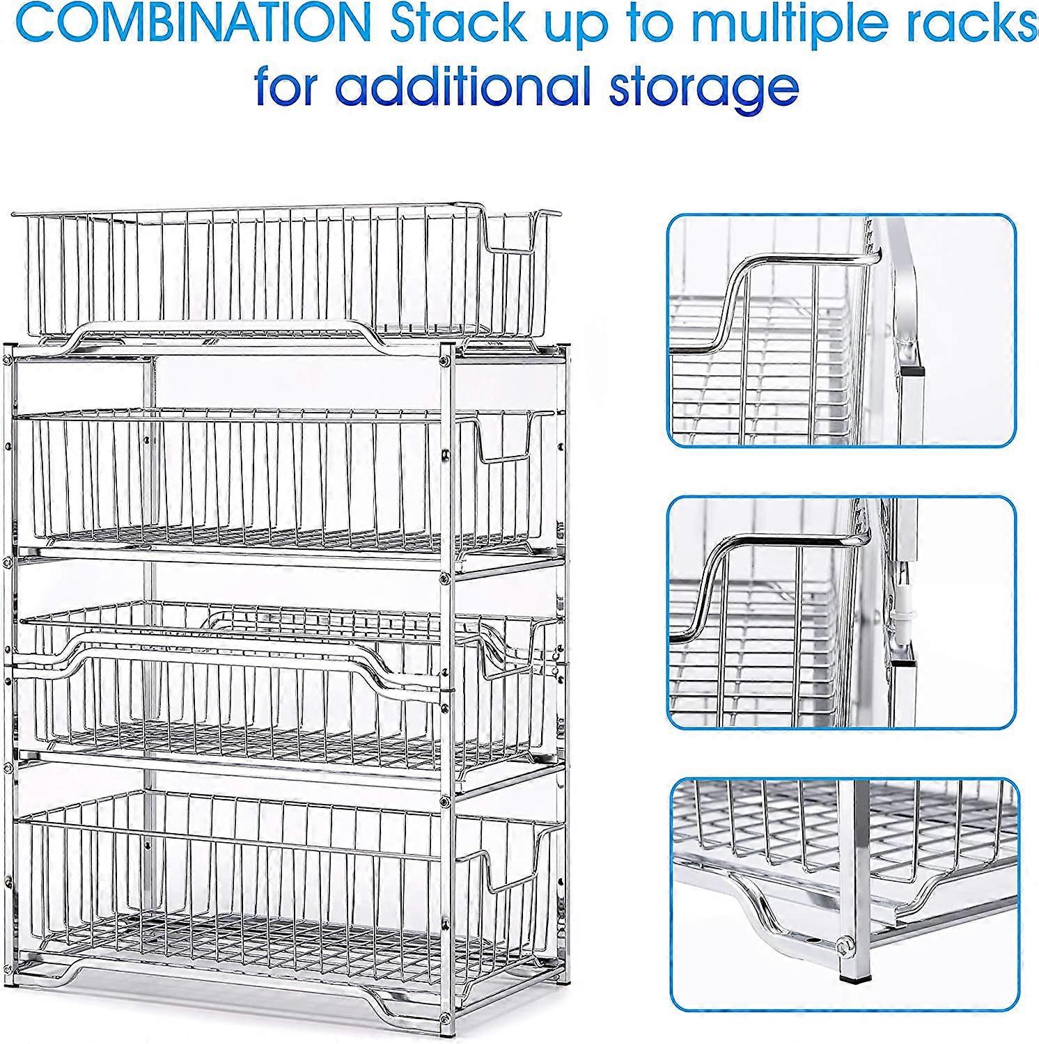 Simple Trending Stackable 2-Tier Under Sink Cabinet Organizer with ...