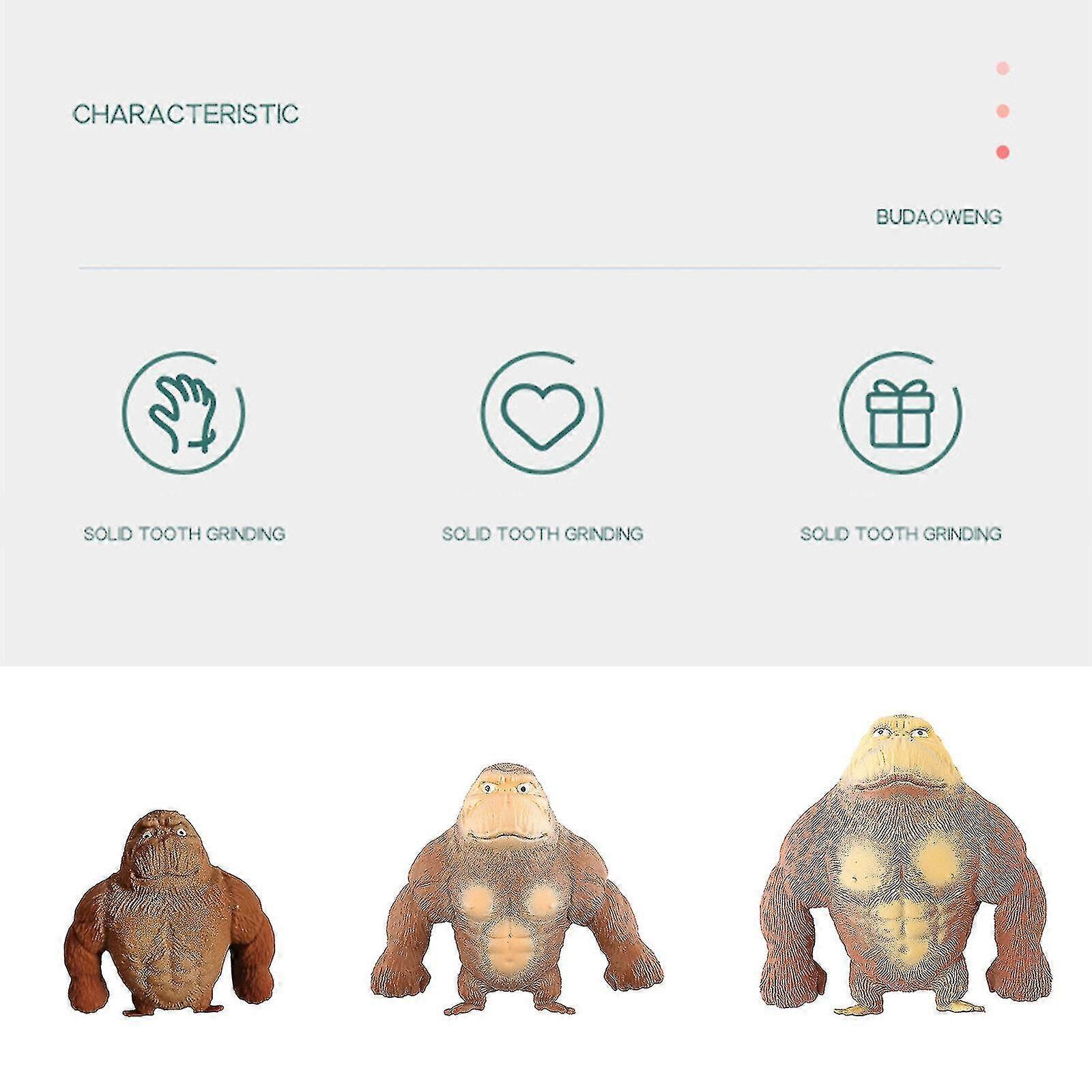 Gorillas Stretchy Spongy Squishy Monkey Gorilla Stress Relief Toy Vent ...