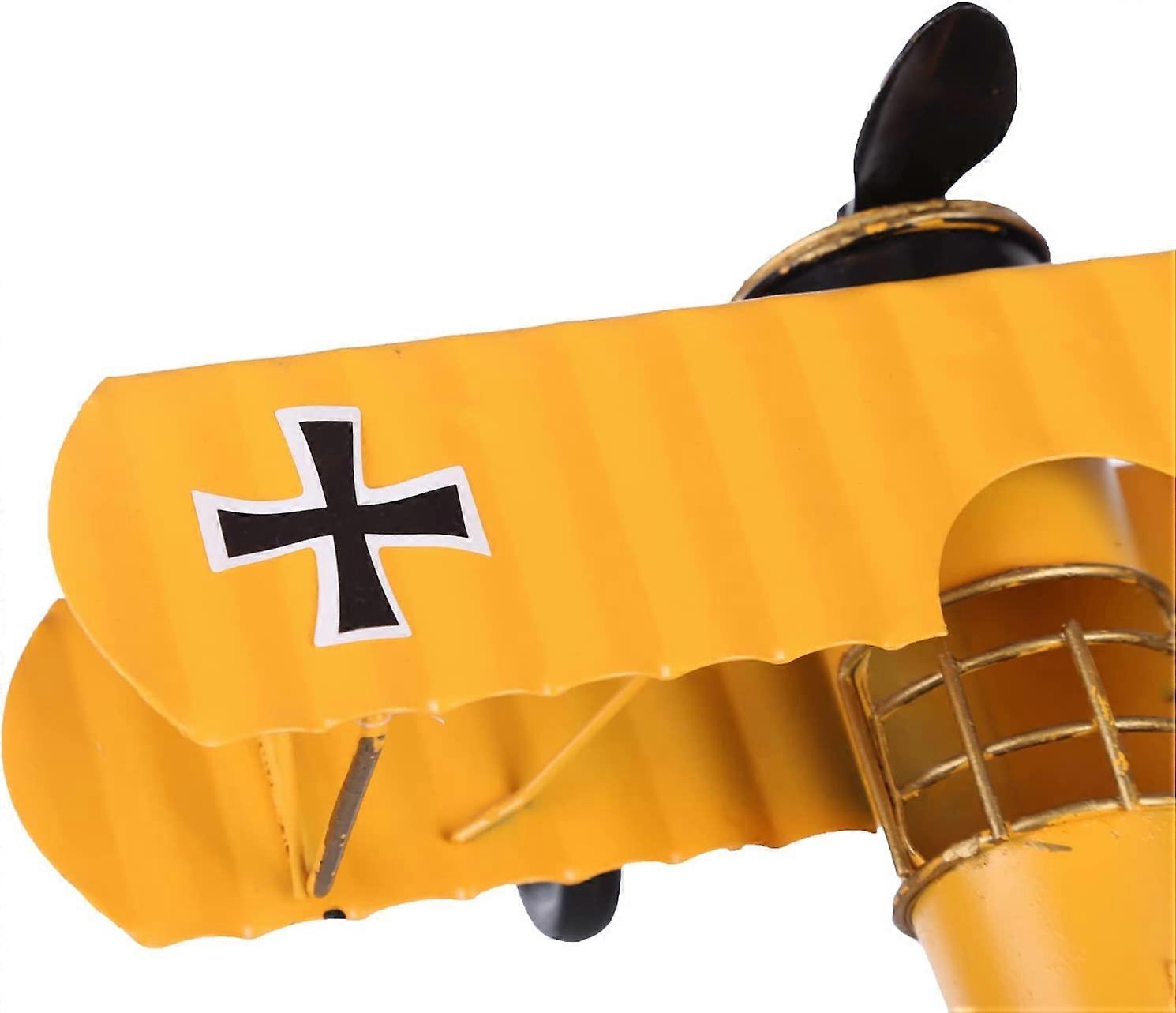 Vintage Retro Iron Aircraft Handicraft - Metal Biplane Plane Aircraft ...