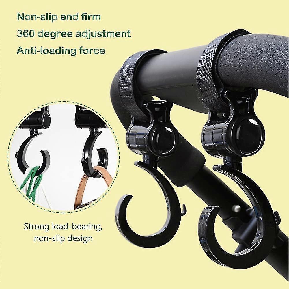 2 Pieces Stroller Rotating Hooks, Stroller Hooks Clips, Universal ...