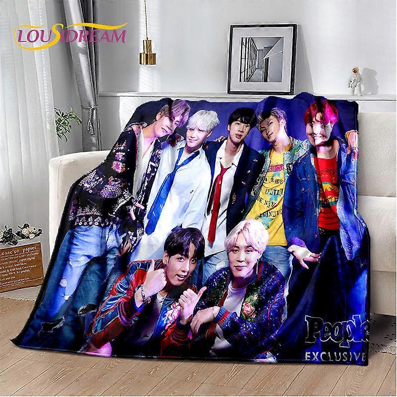 Kpop B-Bts Bangtan Kim JIN SUGA V JIMIN Soft Plush Blanket,Flannel Blanket Throw Blanket for ...