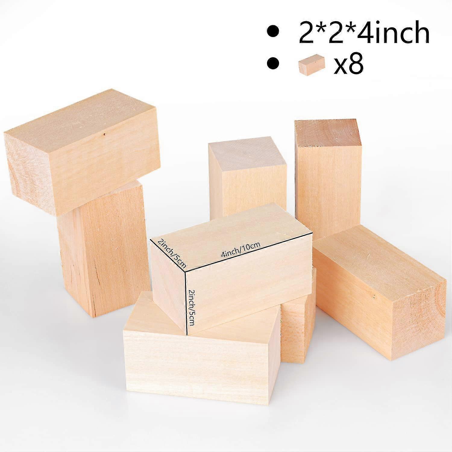 Basswood Carving Blocks 4 X 2 X 2 Inch, Whittling Wood Carving Blocks ...