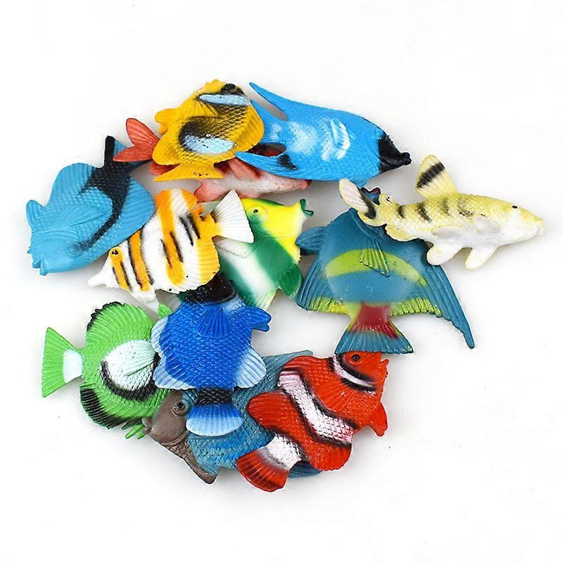 Plastic Tropical Fish Toys, 12Pcs Mini Fishes Ocean Animal Figures ...