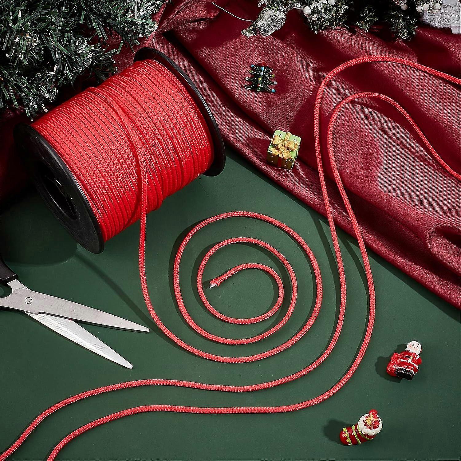 3mm 54yard Red Parachute Cord Nylon Rope Cord Braided Lift Shade Cord ...