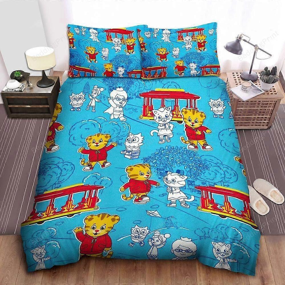 v2068 Bed Sheets Daniel Tigers Neighborhood Daniel And Friends Park ...