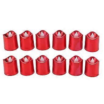 12Pcs Red LED Candle Lamp Warm Light Flameless Electronic LED Candle ...