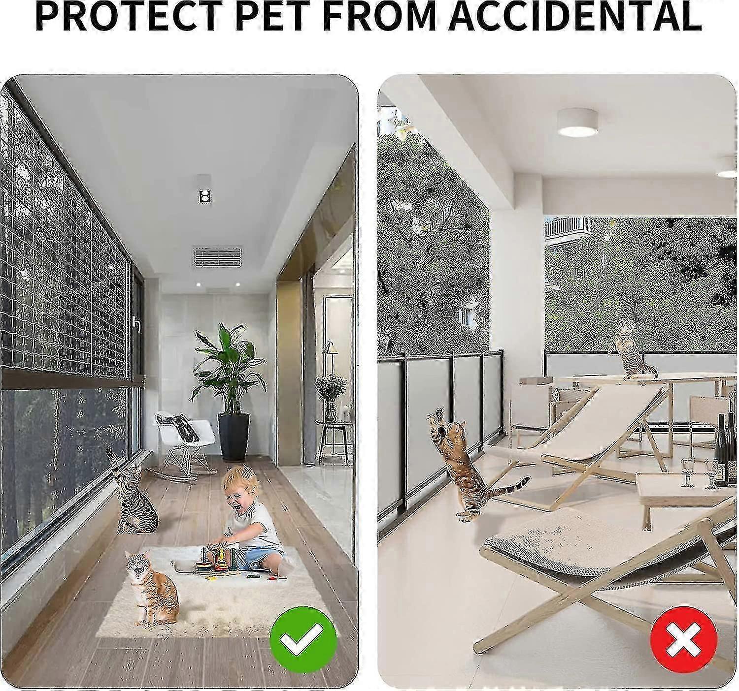 Cat Safety Net,cat Protection Net, High Quality Transparent No-drill ...