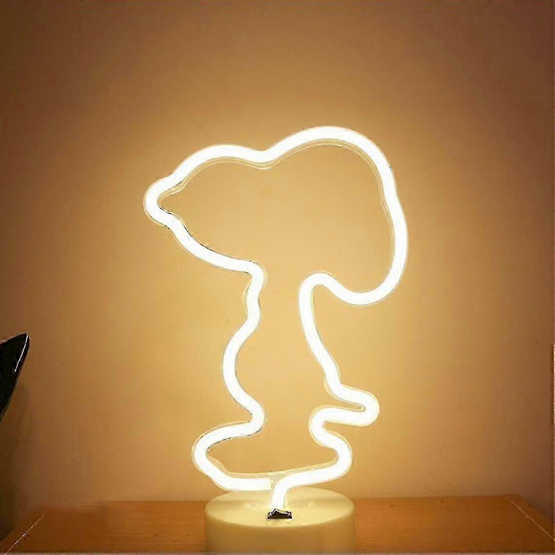 Snoopy Neon Light Signs Warm Led Neon Art Decorative Table Light Kids ...