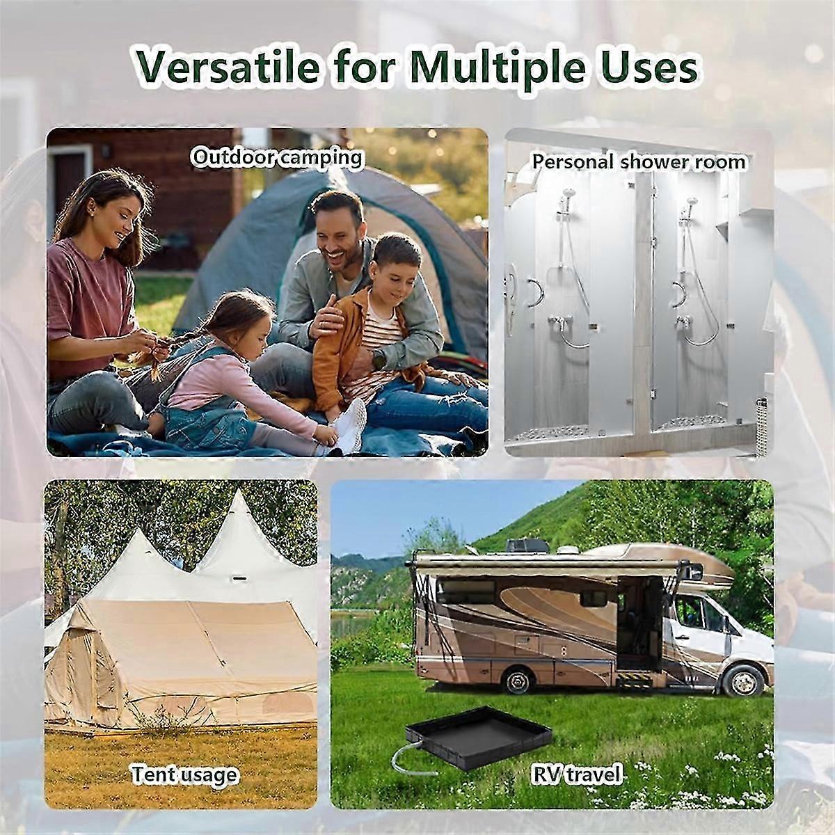 Portable Shower Pan, 41x41inch Foldable Shower Base & Basin Floor with ...